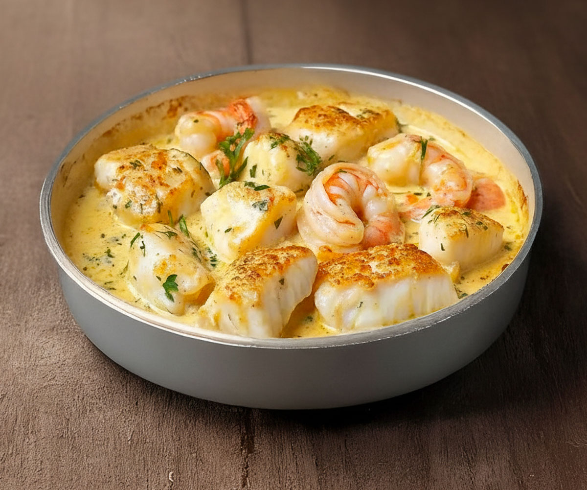 Cassolette de Poissons Crémeuse aux Crevettes 🐟🍤 – Recettes